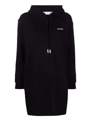 Off-White Diag Hoodie Sweatshirt Dress - Black/white