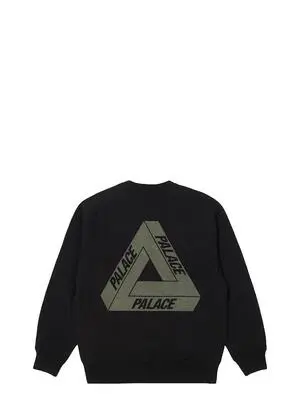 PALACE Triferg Slub Crewneck - Black