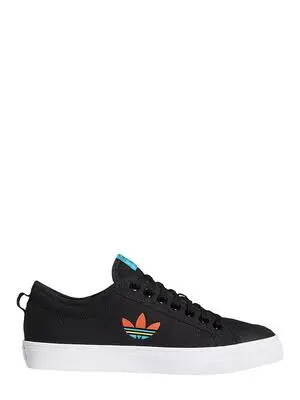 Adidas Nizza Trefoil Sneakers - Core Black/cloud White/signal Cyan