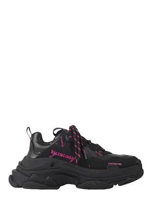 Balenciaga Triple S Allover Logo Sneakers - Black/pink
