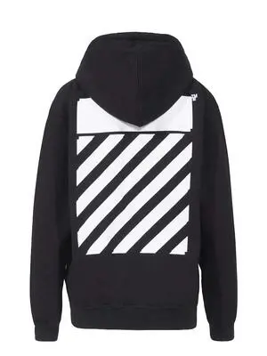 Off-White Diag Regular Hoodie - Black/white