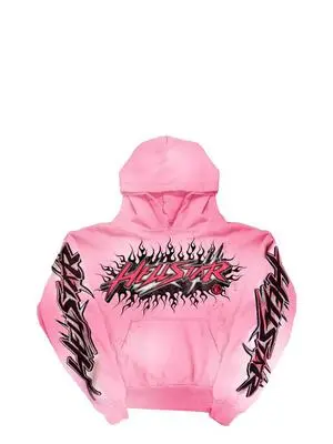 HELLSTAR Brainwashed Without Brain Fleece Hoodie - Pink