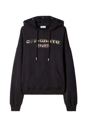 Off-White Digit Bacchus Cotton Hoodie - Black