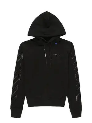 Off-White Diag Unfinished Slim Hoodie - Black
