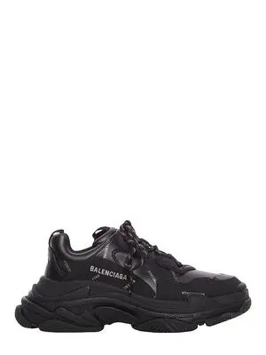 Balenciaga Triple S Allover Logo Sneakers - Black/grey