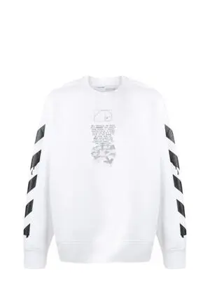 Off-White Dripping Arrows Incompiuto Sweatshirt - White