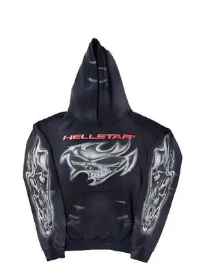 HELLSTAR Airbrushed Skull Hoodie - Black