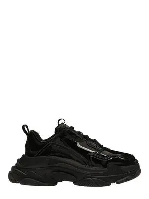BALENCIAGA Triple S Patent Sneakers