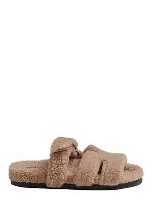 HERMÈS Chypre Woolskin Sandal