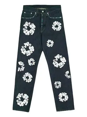 DENIM TEARS X Levi's 501 Rhinestone Wreath Jeans - Raw