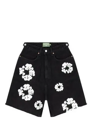 DENIM TEARS The Cotton Wreath Jean Short - Black