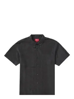 Supreme Leopard Silk Short Sleeve Shirt - Charcoal