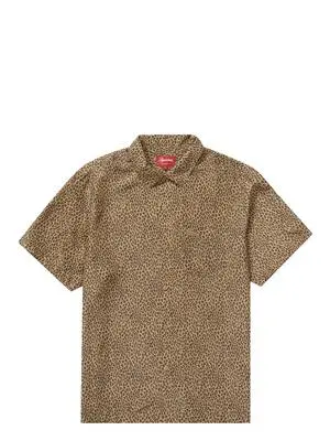 Supreme Leopard Silk Short Sleeve Shirt - Tan