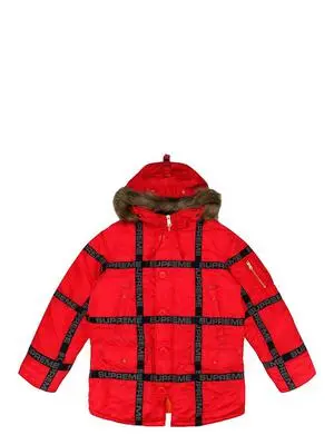 Supreme Logo Tape N3b Parka - Red