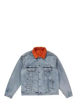 Supreme Levi's Quilted Reversible Trucker Jacket - Blue