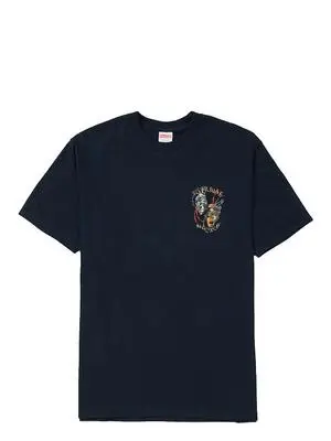 Supreme Laugh Now Tee Shirt - Navy Blue