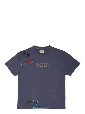 GALLERY DEPT. Dept Logo Hand Painted T-shirt - Navy Blue