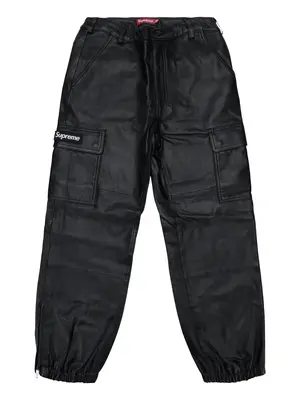 Supreme Leather Cargo Pants - Black