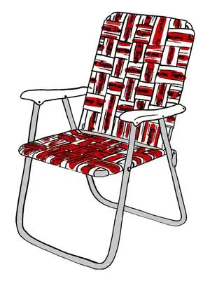 Supreme Lawn Chair - Red