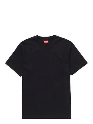 Supreme Laser Cut Logo Pocket Tee Shirt - Black