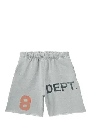GALLERY DEPT. Wide-leg Printed Cotton-jersey Shorts - Grey