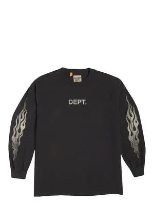 GALLERY DEPT. Flames Long Sleeve T-shirt - Black