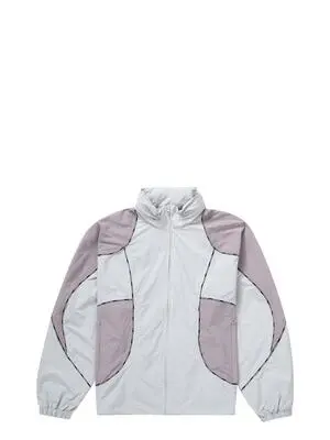 Supreme Logo Piping Hooded Track Jacket Grey
