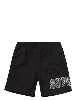 Supreme Logo Applique Water Short - Black