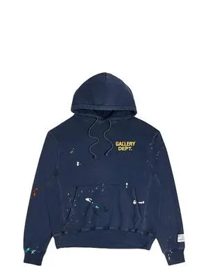 GALLERY DEPT. Paint Logo Hoodie - Vintage Navy Blue