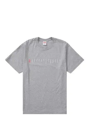 Supreme Location Tee Shirt Heather Grey