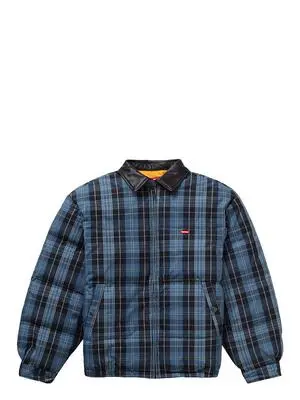 Supreme Plaid Puffy Jacket - Blue Plaid