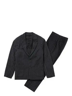 Supreme Lightweight Pinstripe Suit - Black Pinstripe