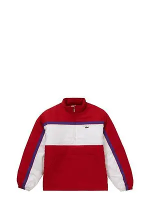 Supreme Lacoste Puffy Half Zip Pullover - Red