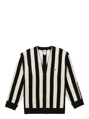 Supreme Lacoste Stripe Cardigan - Black