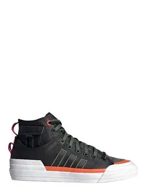 Adidas Nizza Hi Dl High-top Sneakers - Core Black/green Oxide