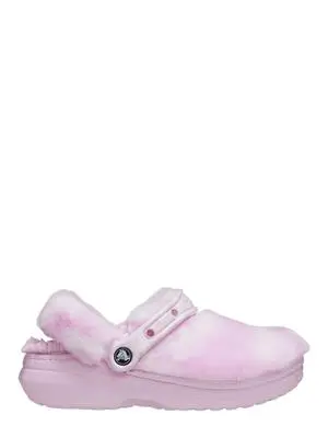 CROCS Classic Fur Lined Clogs - Ballerina Pink/white