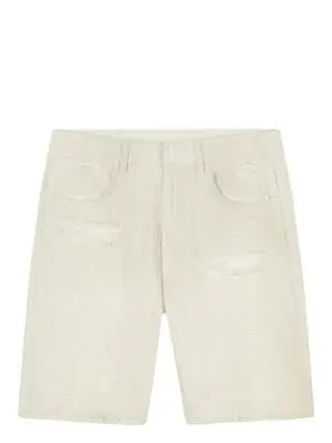 Givenchy Destroyed Denim Shorts - White