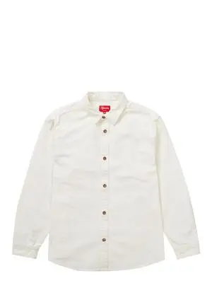 Supreme Logo Taping Work Shirt - White