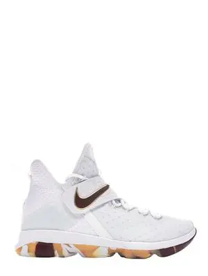 Nike LeBron 14 Athletic Sneakers White/team Red/gum Light Brown