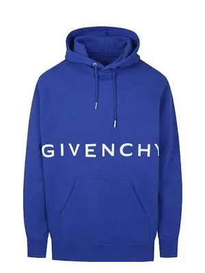 Givenchy Classic Fit Bonded Hoodie - Ocean Blue