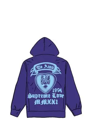 Supreme Love Hooded Sweatshirt - Dark Royal