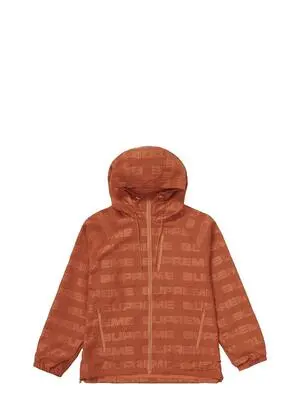 Supreme Logo Ripstop Hooded Track Jacket Orange