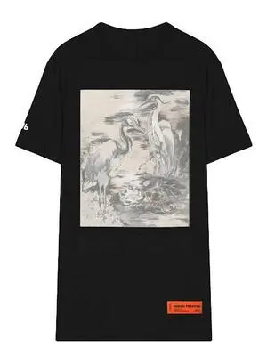 Heron Preston White Bird Printed T-shirt - Black