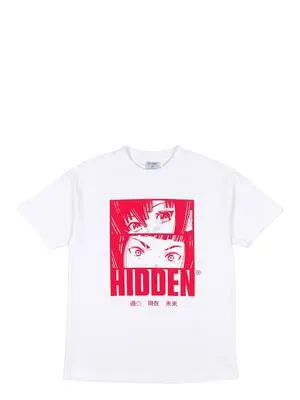 HIDDEN NY Anime Tee Shirt - White/fuschia