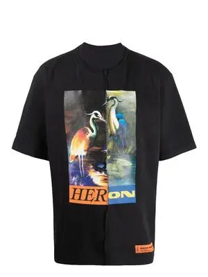Heron Preston Split Herons Oversized T-shirt - Black
