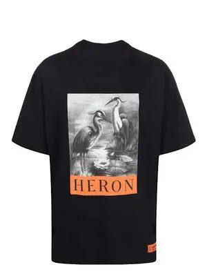 Heron Preston Herons Sketch Oversized T-shirt - Black/white/orange