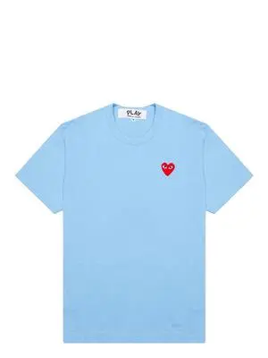 Play Comme Des Garcon Pastelle Red Emblem T-shirt - Blue