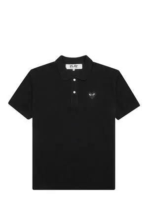 Play Comme Des Garcon Emblem Polo Shirt - Black