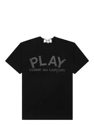 Play Comme Des Garcon Text T-shirt - Black