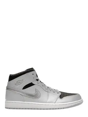 JORDAN Jordan 1 Mid Sneakers Pure Platinum/white/metallic Silver